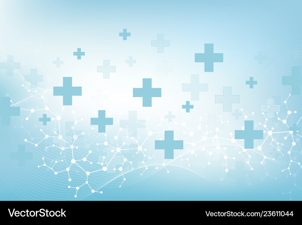 Abstract medical background dna research molecule Vector Image