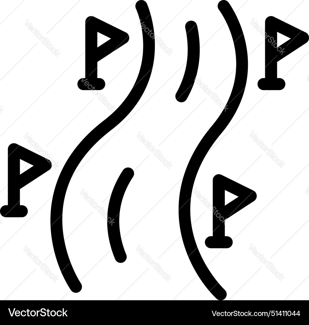 Abstract winding road icon Royalty Free Vector Image