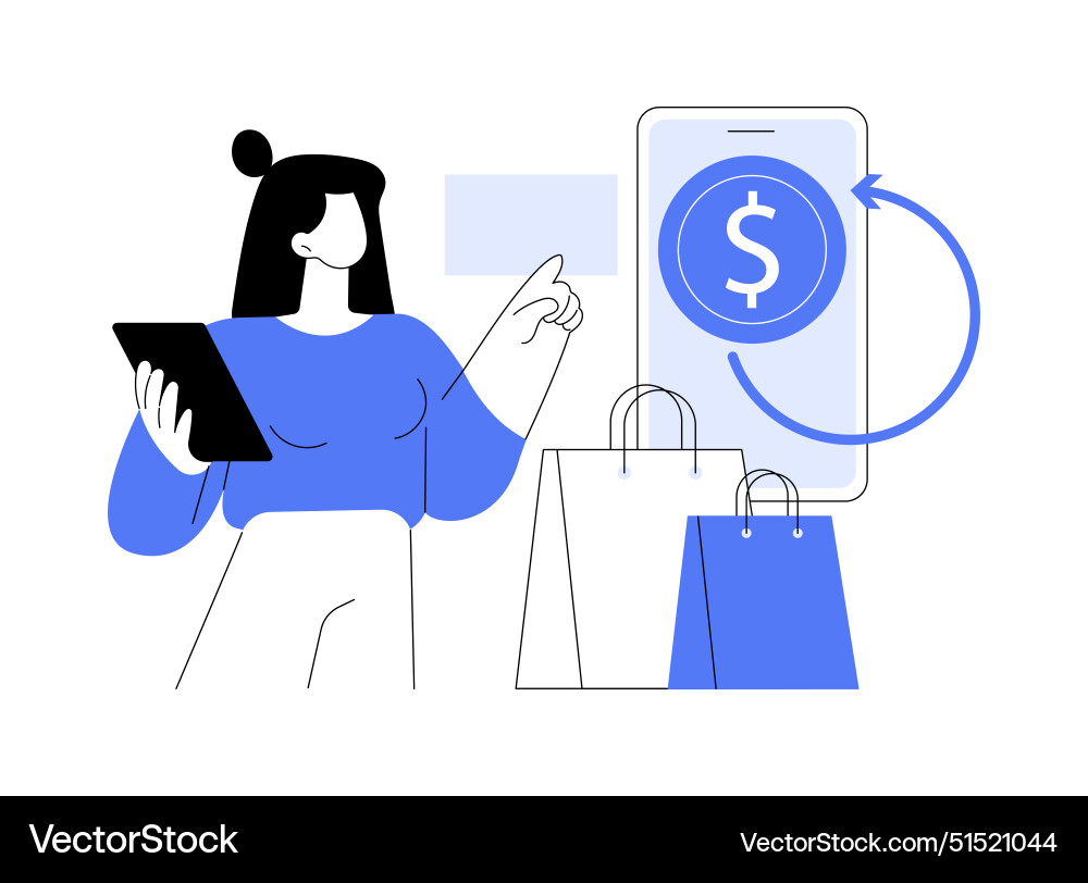 Cashback isolated cartoon Royalty Free Vector Image