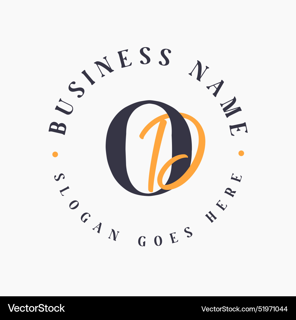 Elegant letter od initials logo for corporate Vector Image