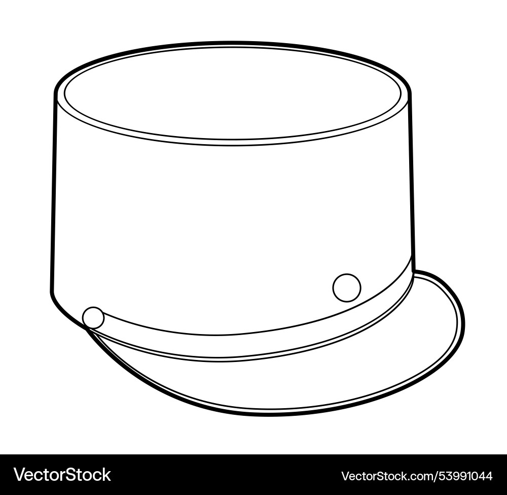 Kepi hat head fashion accessory cap with flap Vector Image