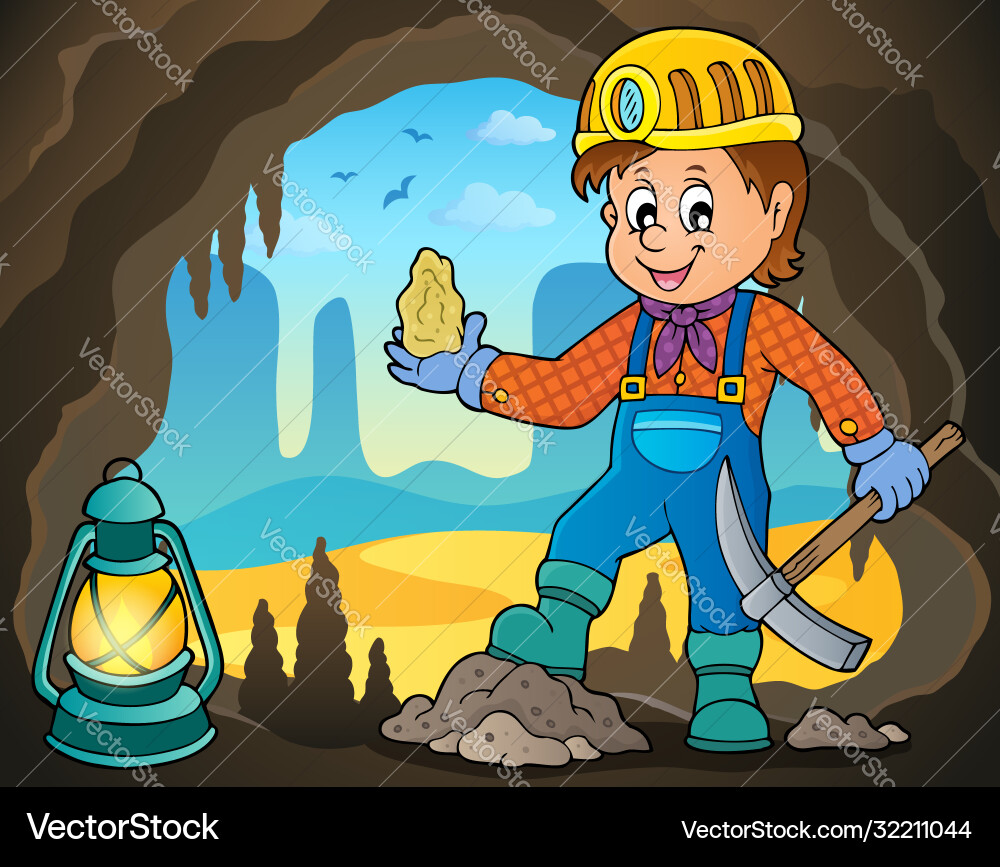 Miner theme image 4 Royalty Free Vector Image - VectorStock