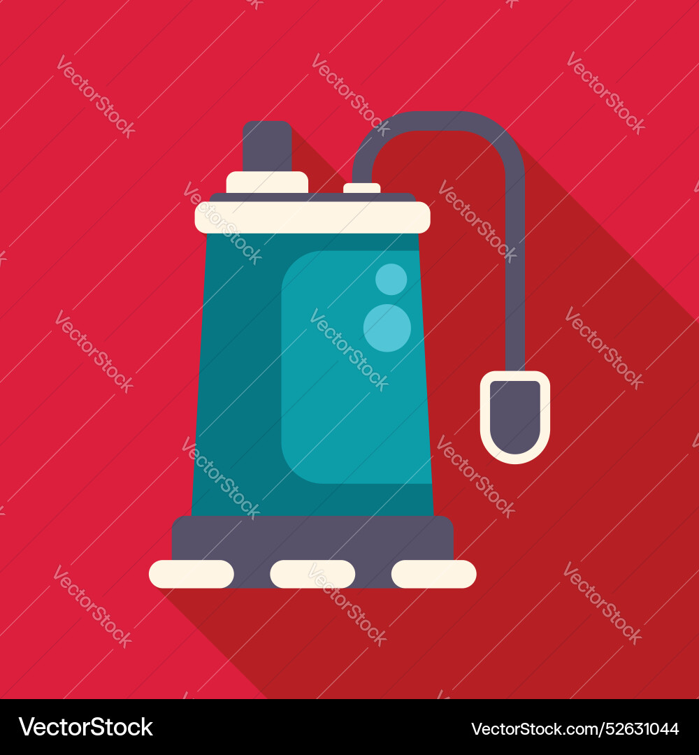 Modern water pump increasing pressure in pipe Vector Image