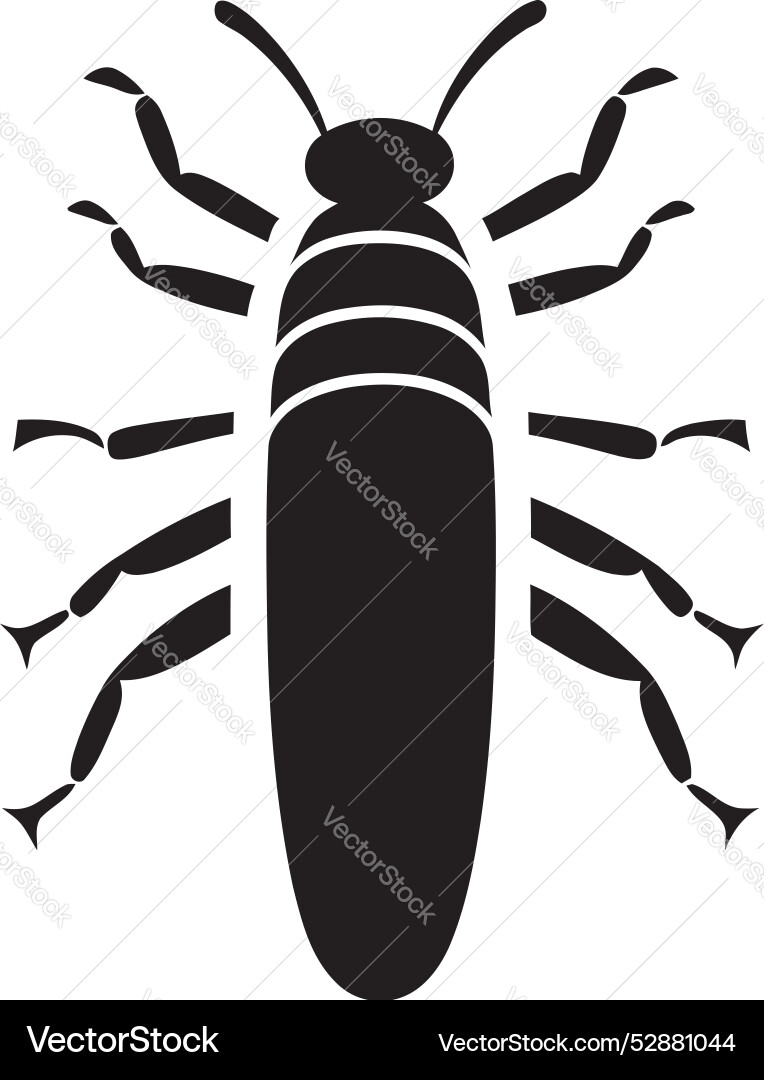 Pest control termite colony in black Royalty Free Vector