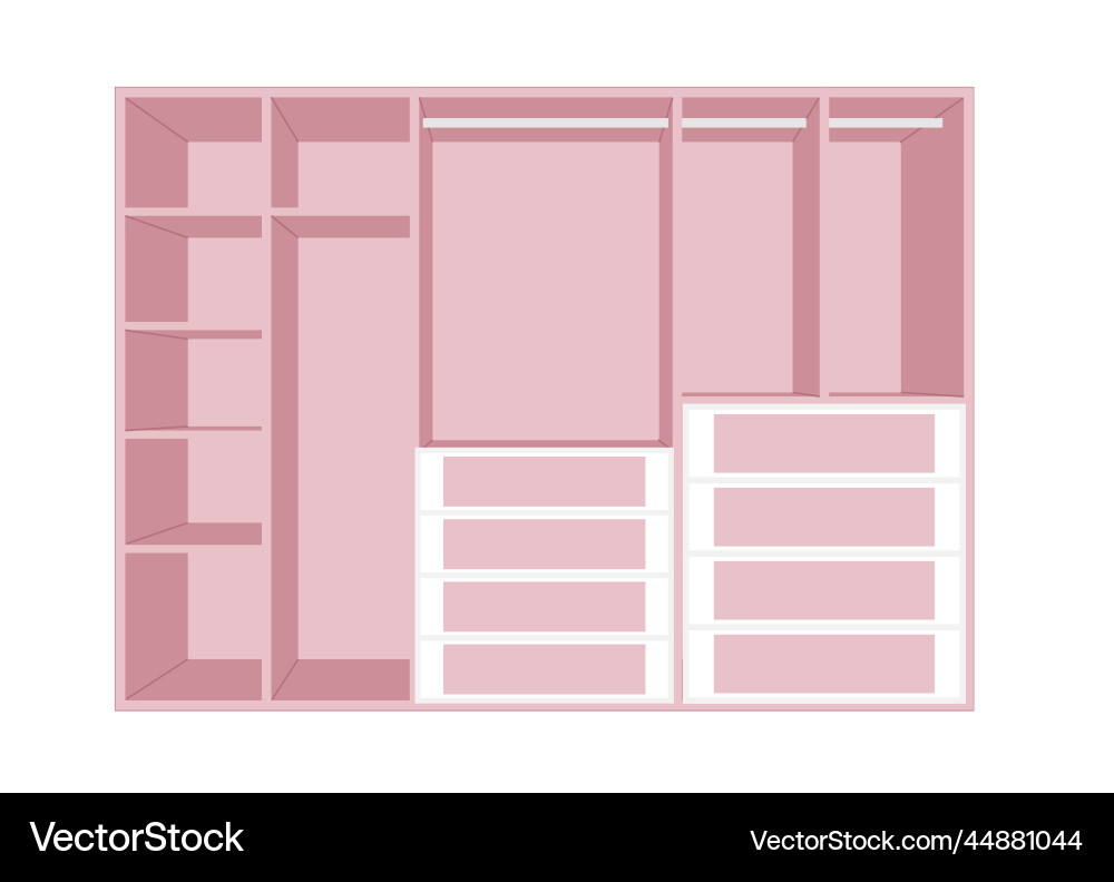 Wardrobe cartoon isolated Royalty Free Vector Image