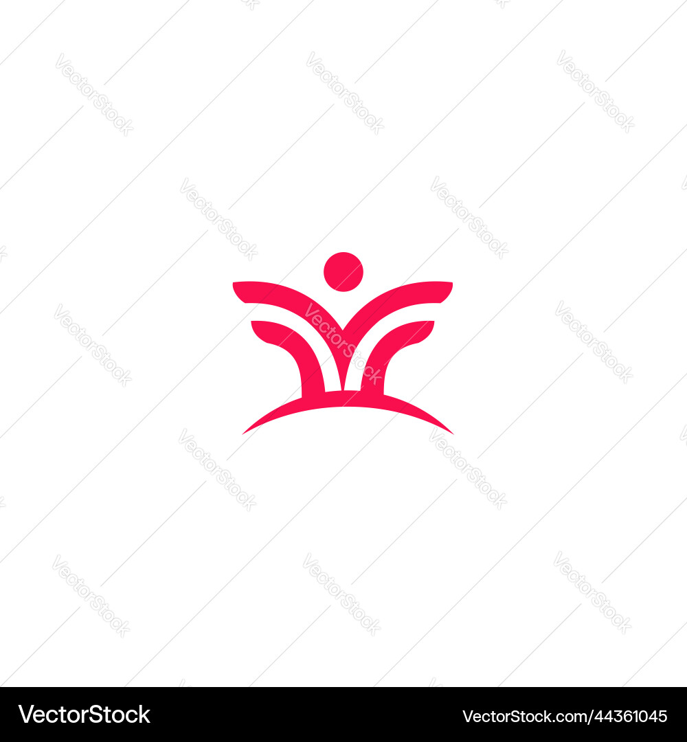 Abstract victory award logo Royalty Free Vector Image