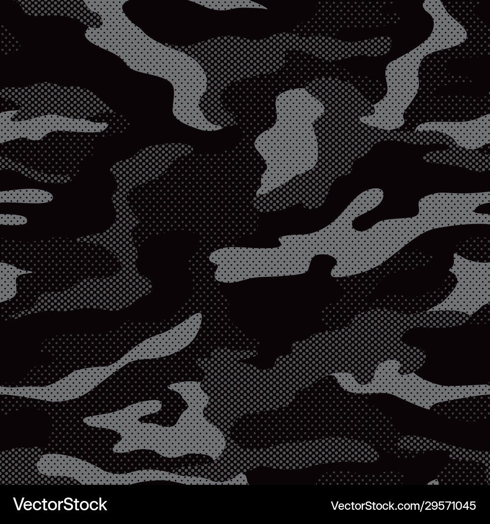 Black Dot Camouflage Pattern Royalty Free Vector Image