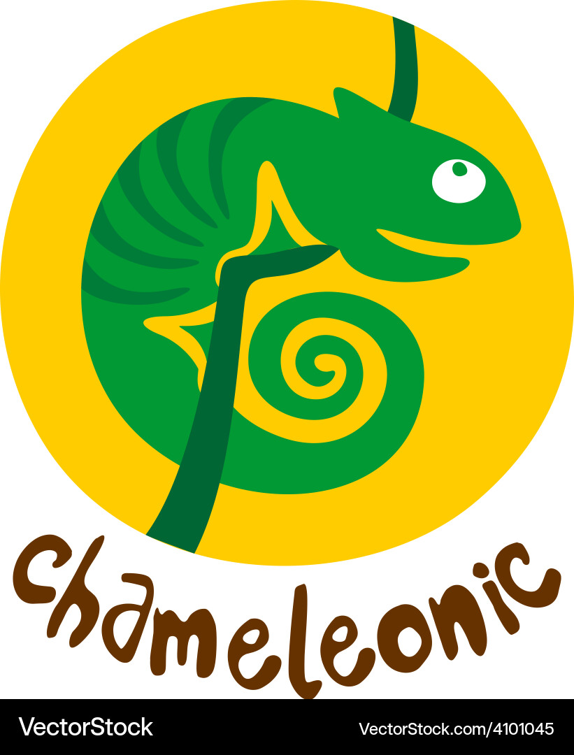 Chameleon logo Royalty Free Vector Image - VectorStock