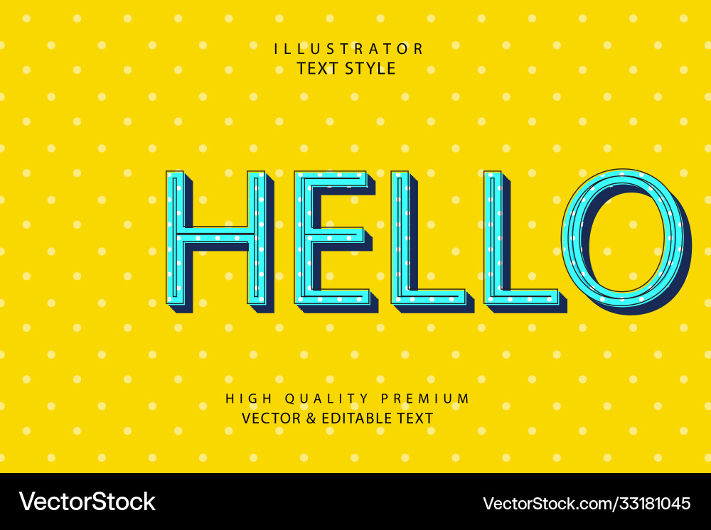 Editable text style effect typography template Vector Image