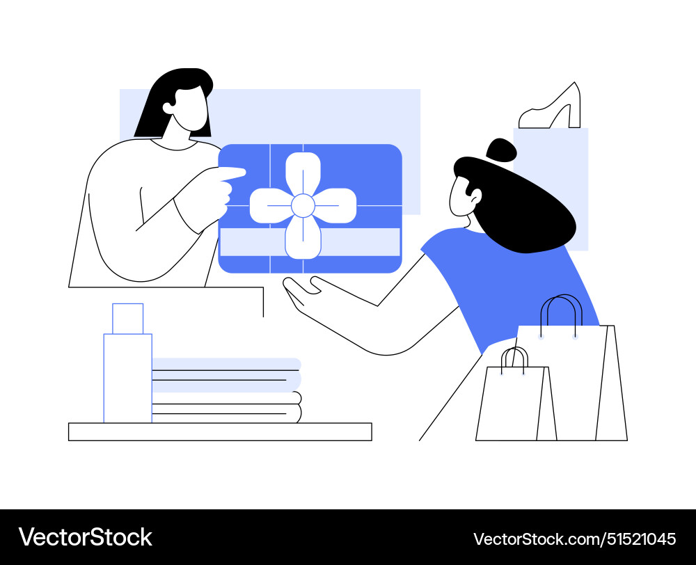 Gift card isolated cartoon Royalty Free Vector Image