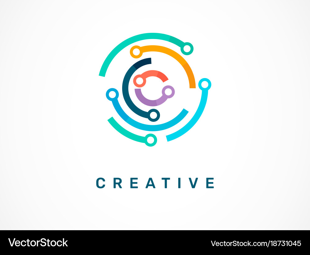 Logo - technology tech icon and symbol Royalty Free Vector