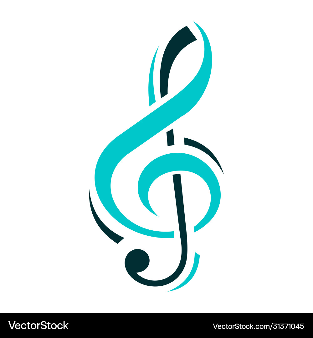 Music notes logo creative abstract key note Vector Image