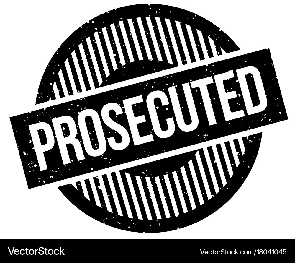 Prosecuted rubber stamp Royalty Free Vector Image