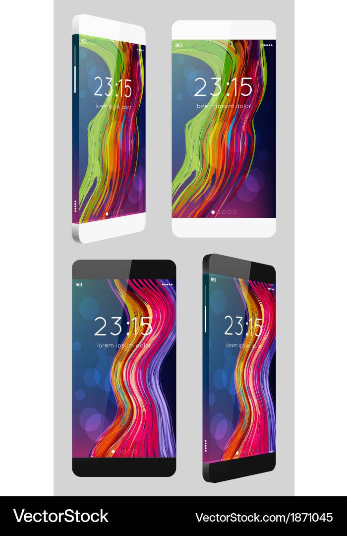 Template phone in flat style Royalty Free Vector Image