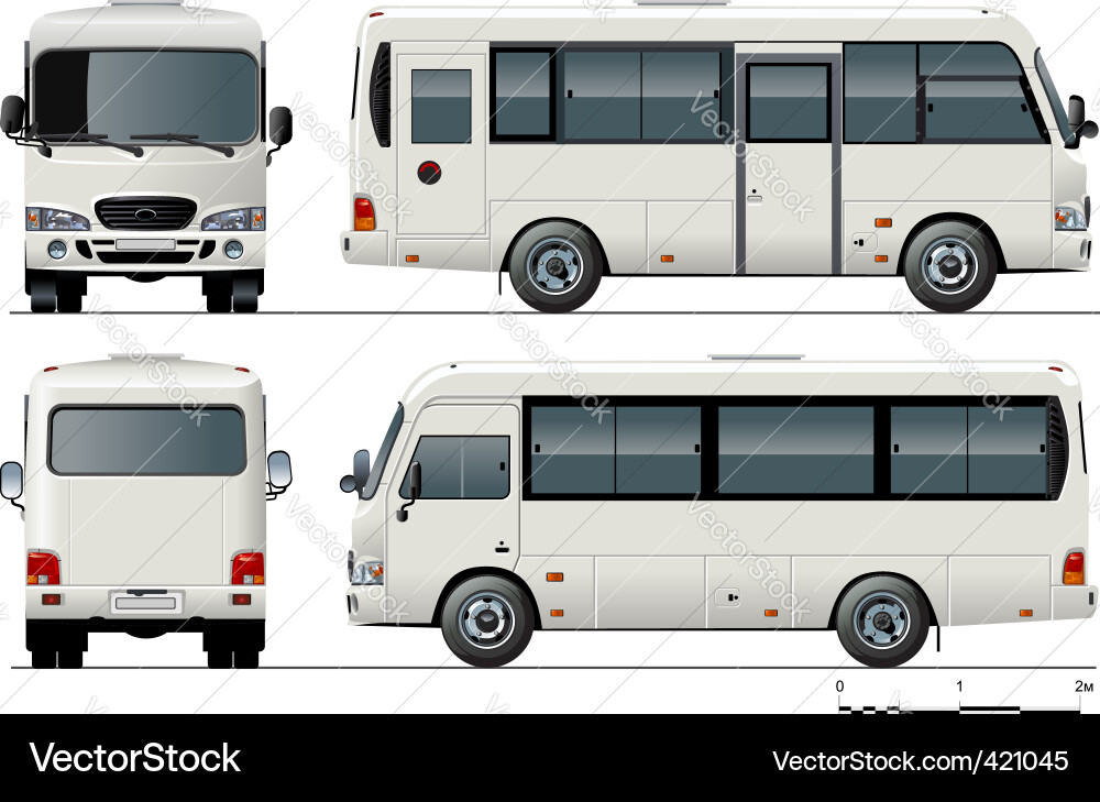 Urban passenger minibus Royalty Free Vector Image