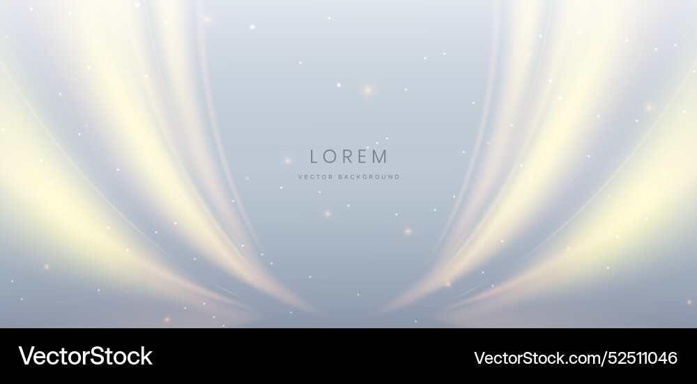 Abstract gold curve lines on grey background Vector Image