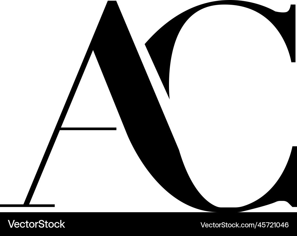 AC Monogram Logo Royalty Free Vector Image - VectorStock