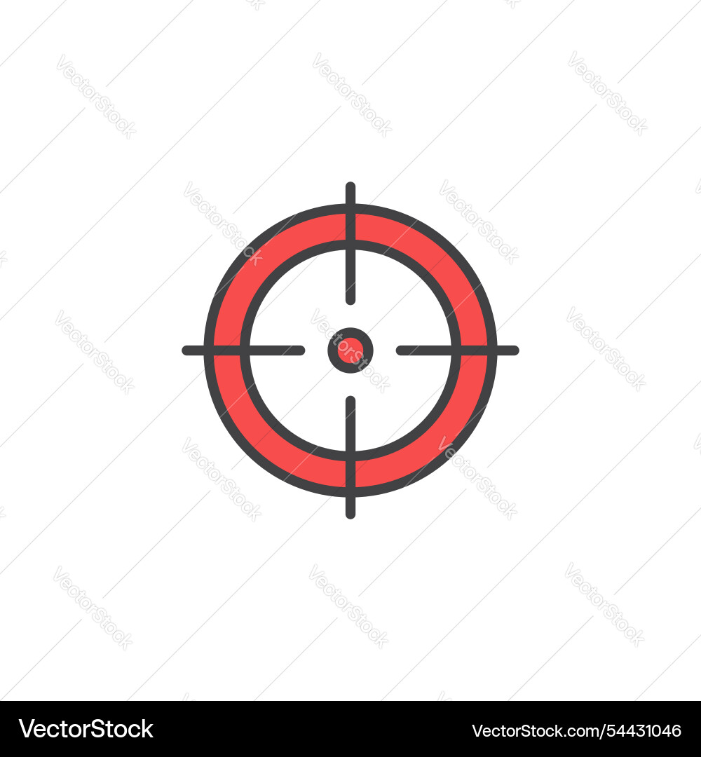 Aim icon in colored version Royalty Free Vector Image