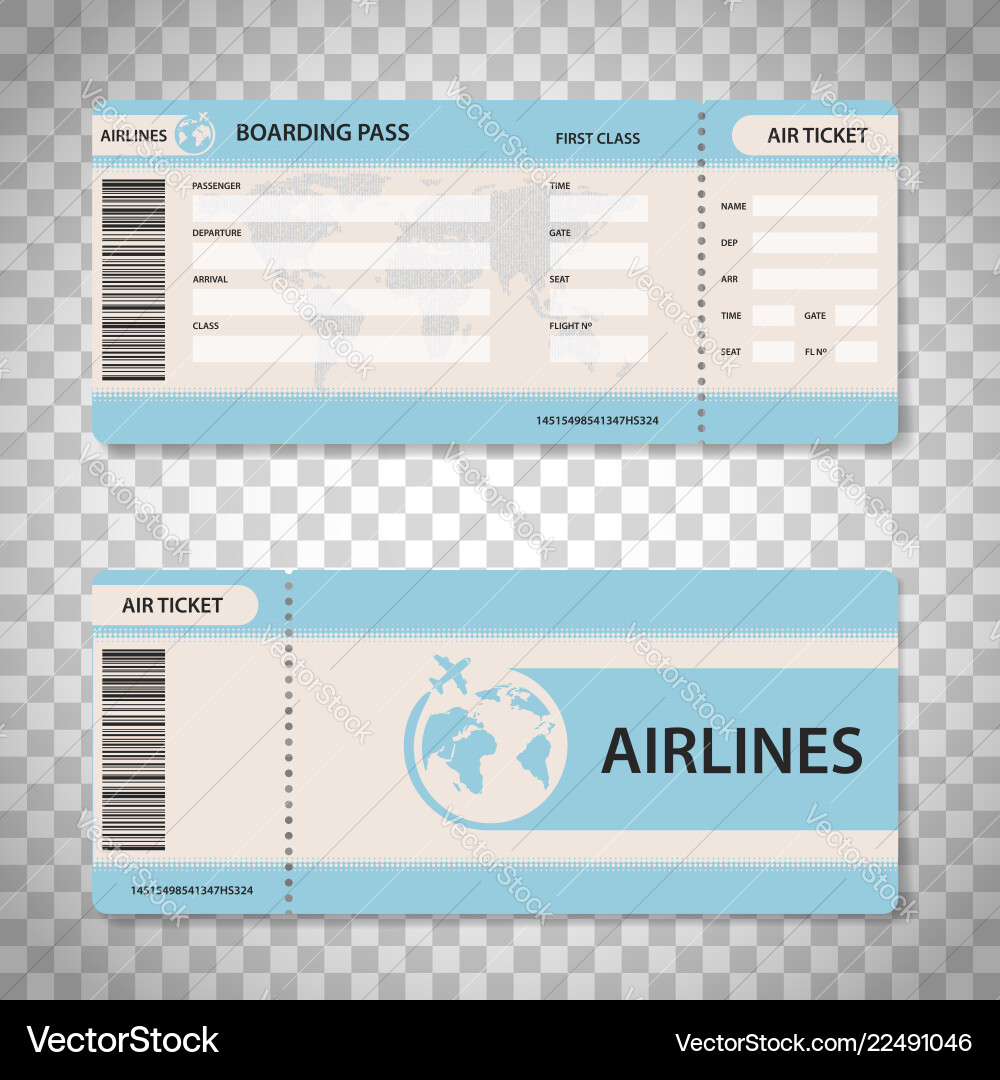 Boarding Pass Ticket Concept Royalty Free Vector Image
