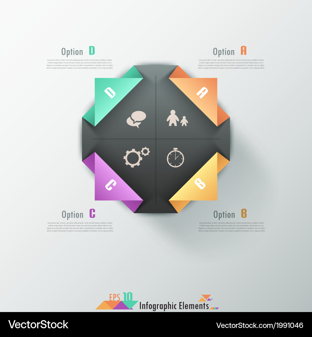 Modern infographic options banner Royalty Free Vector Image