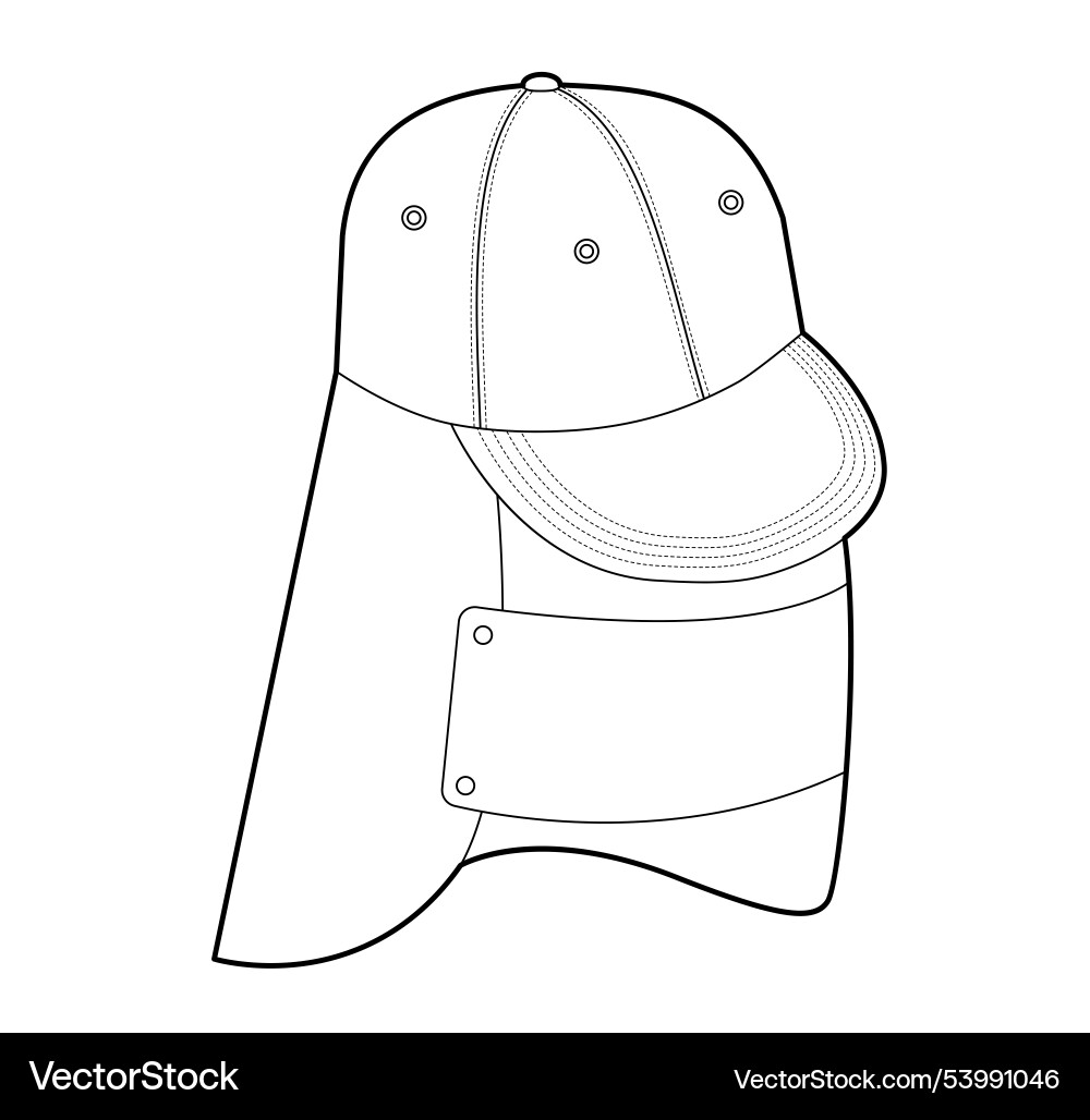 Outdoor protective cap hat with scarf hood head Vector Image