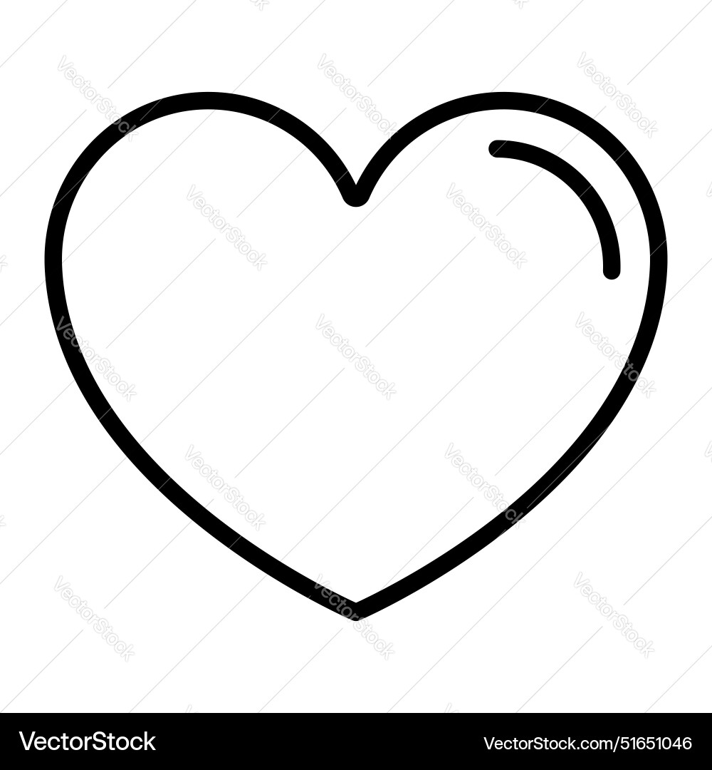 Outline heart shape icon symbol Royalty Free Vector Image
