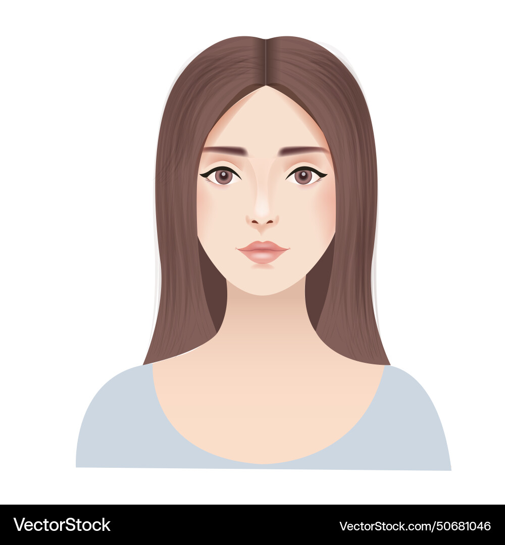 Woman head with white background Royalty Free Vector Image