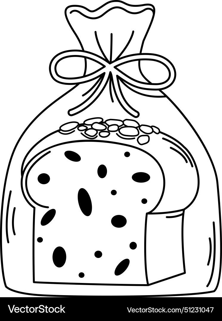 Bread outline white on background Royalty Free Vector Image