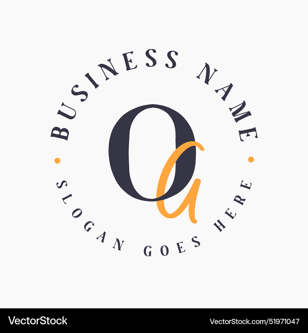 Elegant letter og initials logo for corporate Vector Image