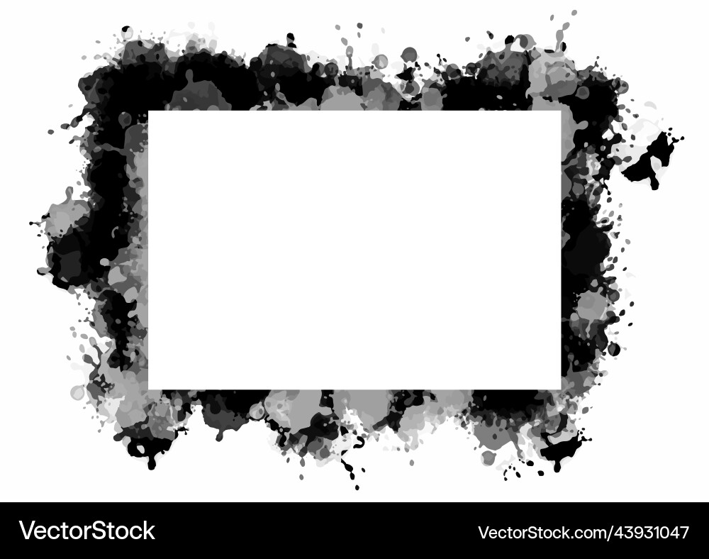 Grunge spray paint border design Royalty Free Vector Image