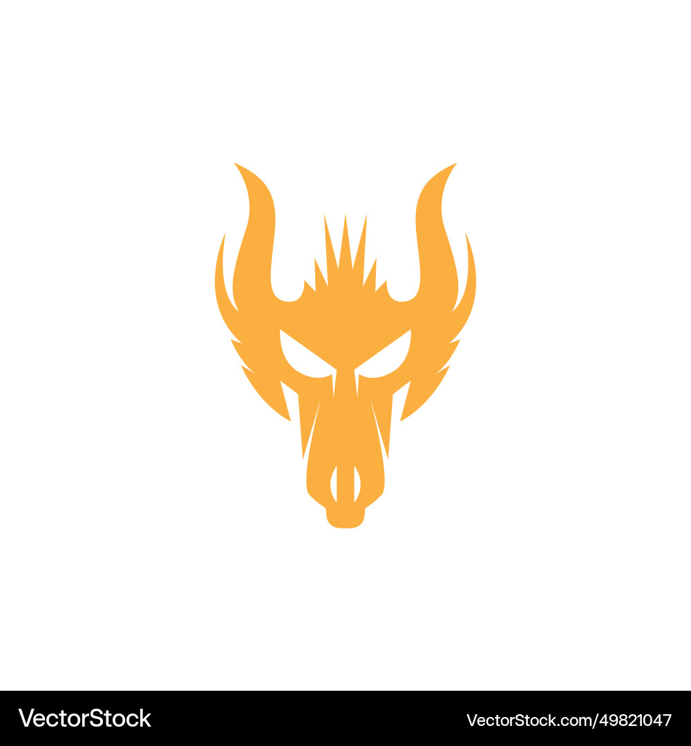 Head dragon mascot icon logo design Royalty Free Vector