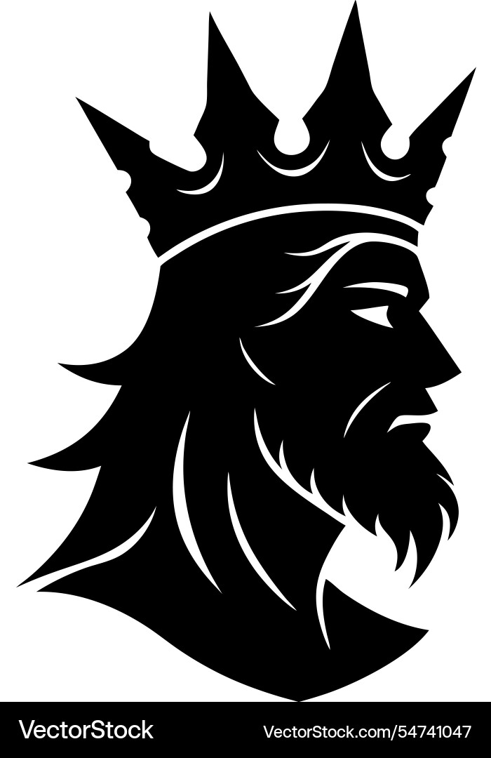 King-head Royalty Free Vector Image - VectorStock