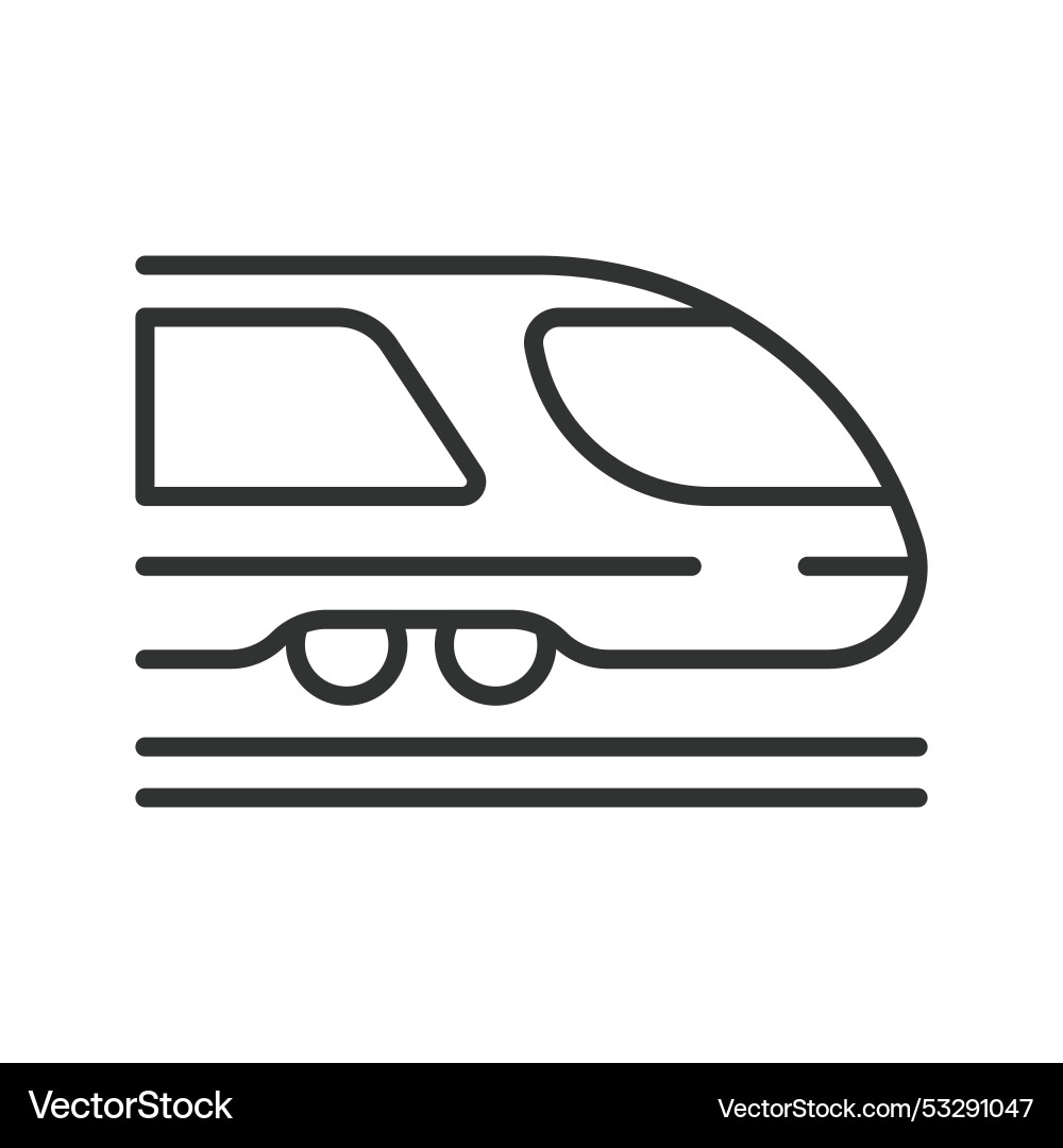 Speed train in line design high-speed rail bullet Vector Image