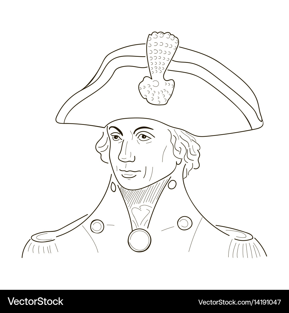 Vice admiral horatio lord nelson sketch Royalty Free Vector