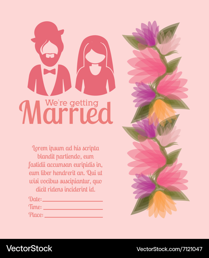 Wedding invitation design Royalty Free Vector Image