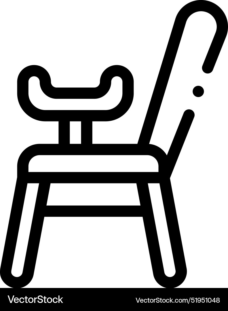 Chair icon thin linear style design isolated Vector Image
