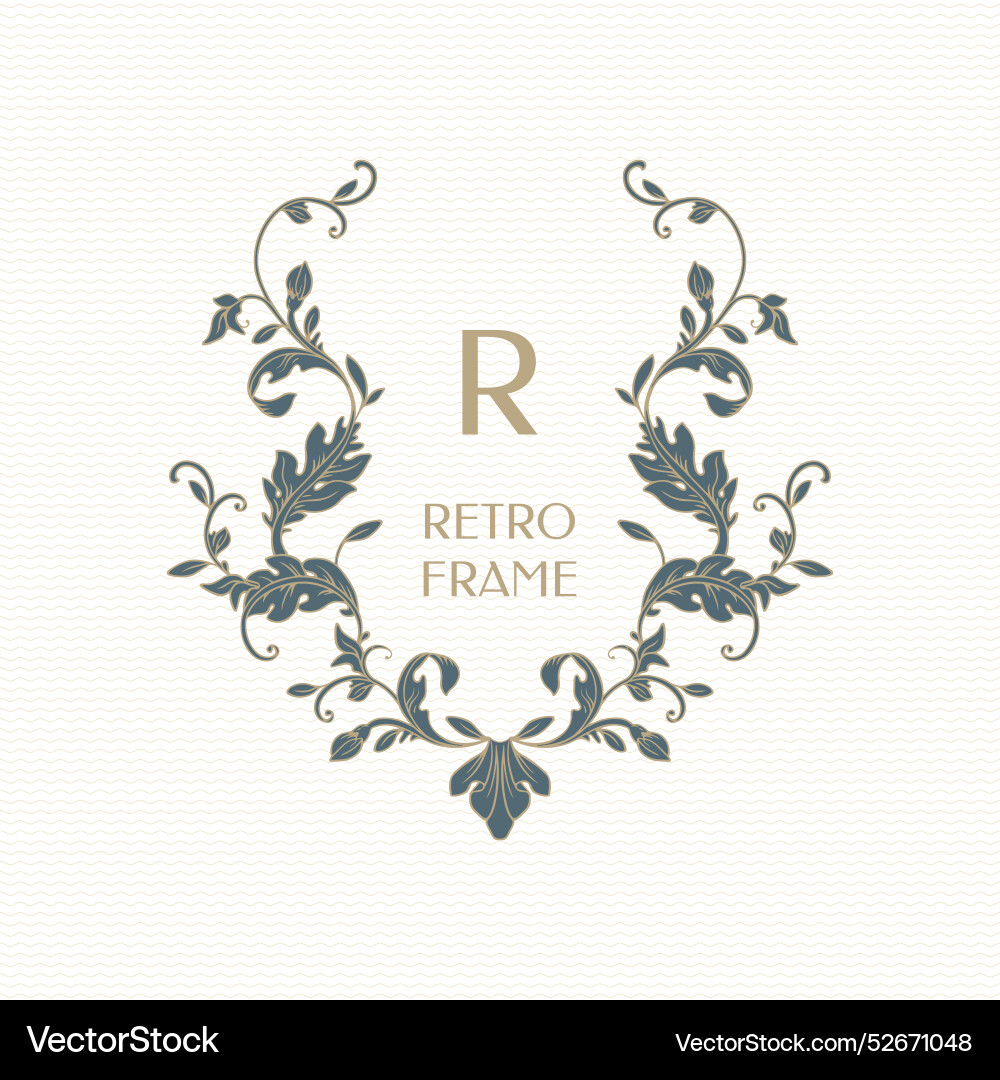Classic monogram frame decorative element Vector Image