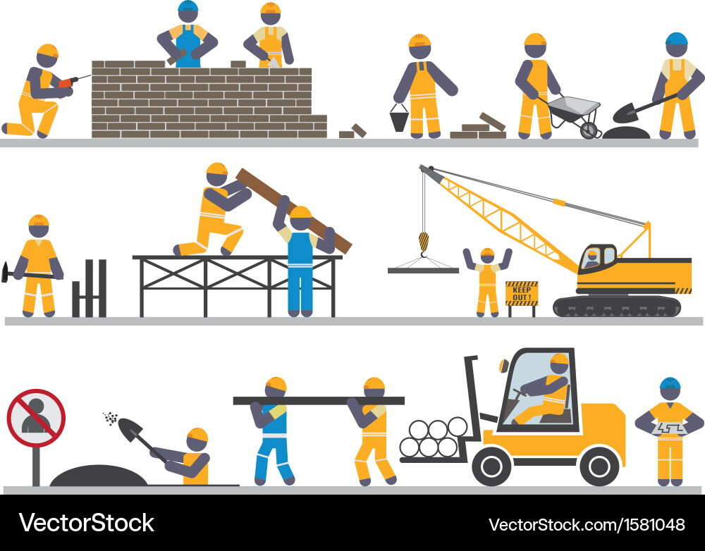 Construction workers Royalty Free Vector Image