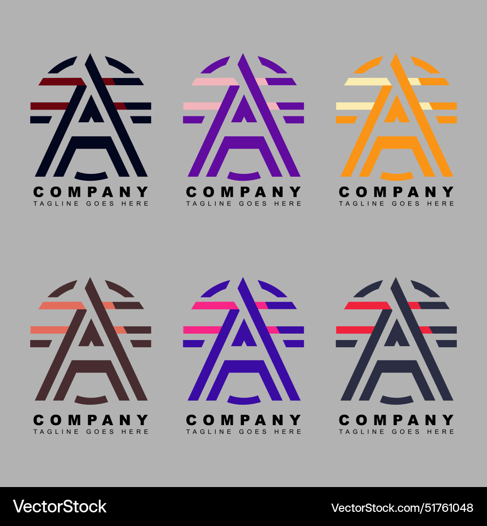 Creative letter a logo design template Royalty Free Vector