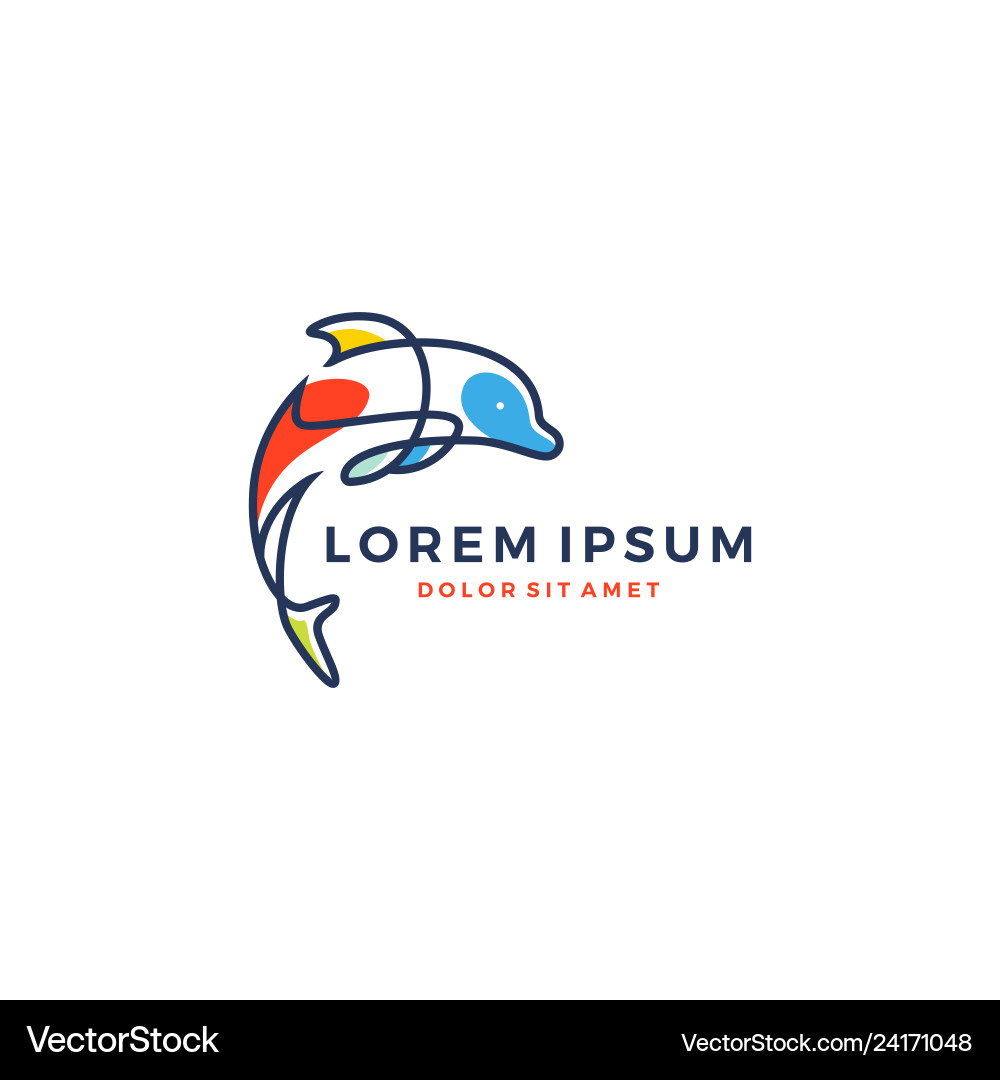 Dolphin logo Royalty Free Vector Image - VectorStock