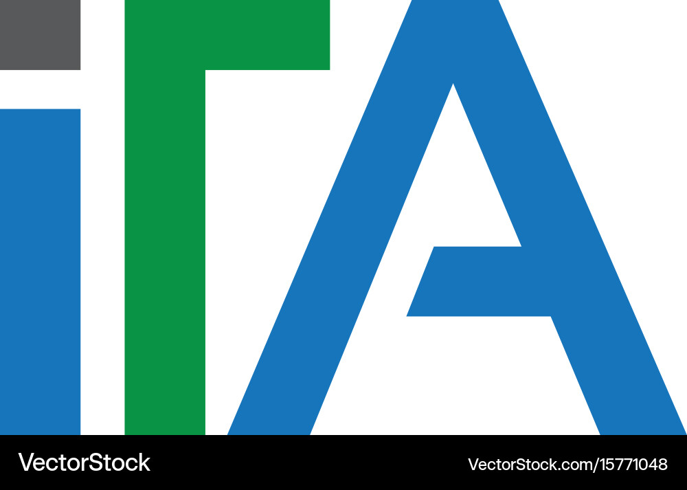 Ita letter logo Royalty Free Vector Image - VectorStock