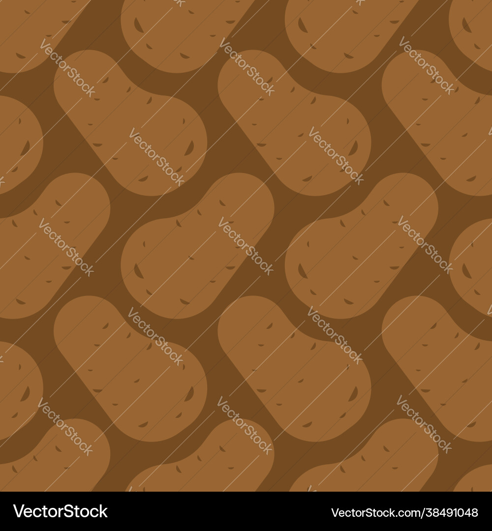 Potatoes pattern seamless vegetable background Vector Image