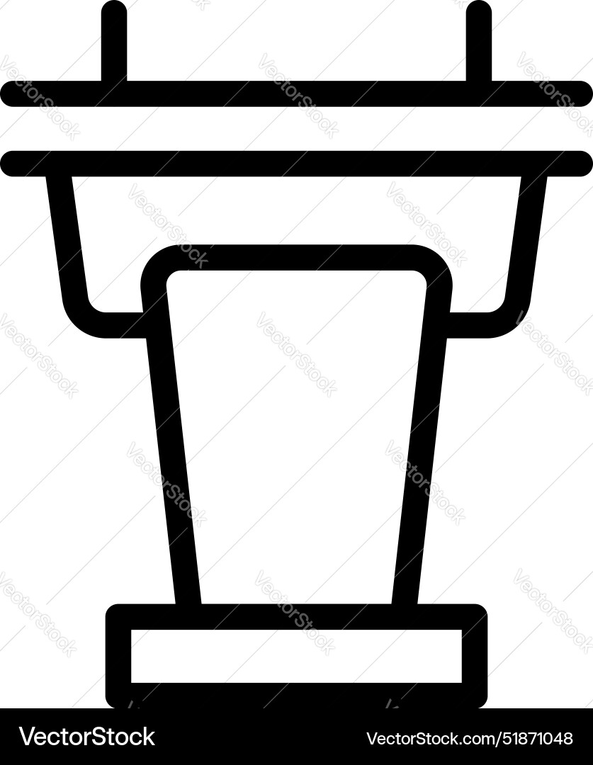 Public Speaking Podium Icon Royalty Free Vector Image
