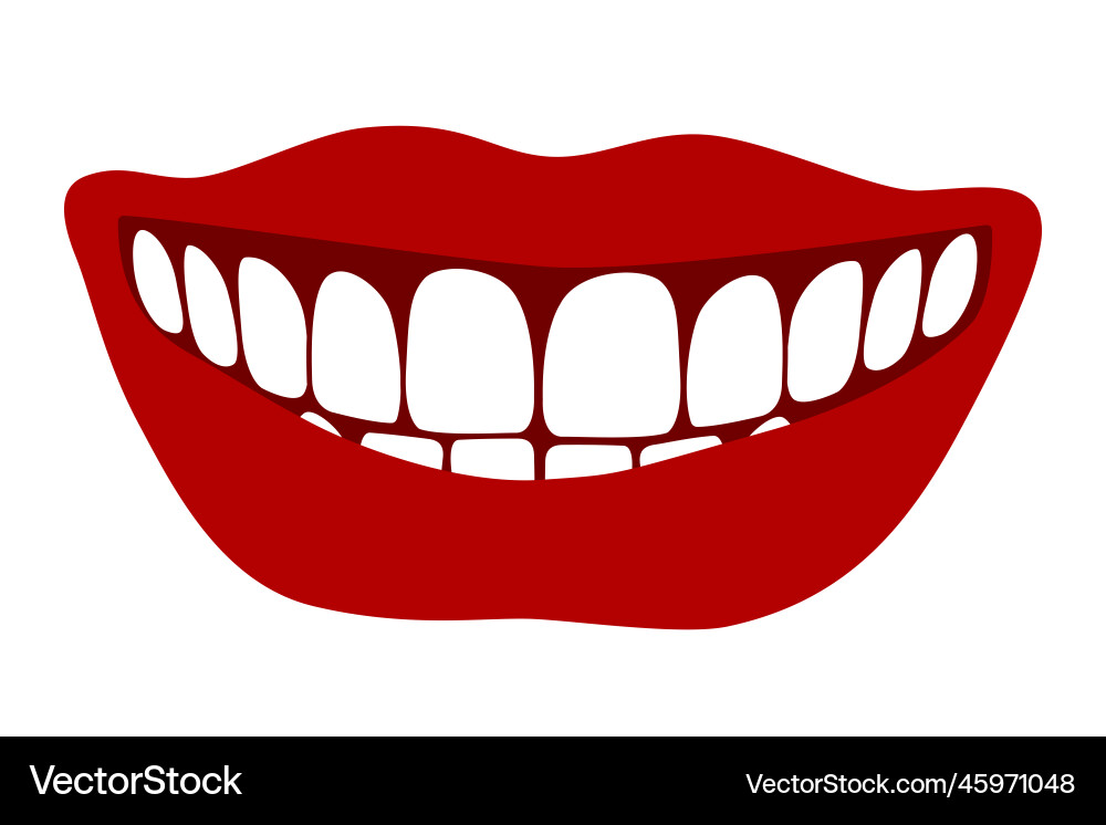 Smiling lips Royalty Free Vector Image - VectorStock