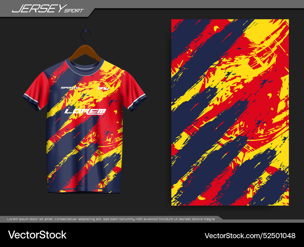 Sports geometric racing jersey design Royalty Free Vector