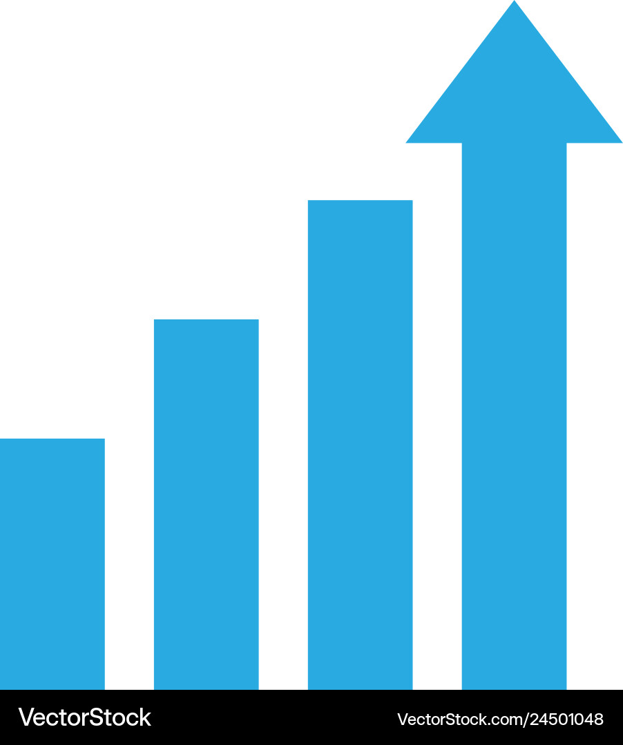 Statistic bar icon graphic design template Vector Image