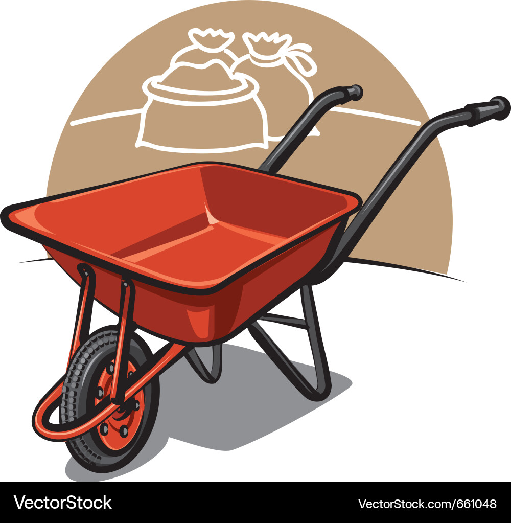 Wheelbarrow Royalty Free Vector Image - VectorStock