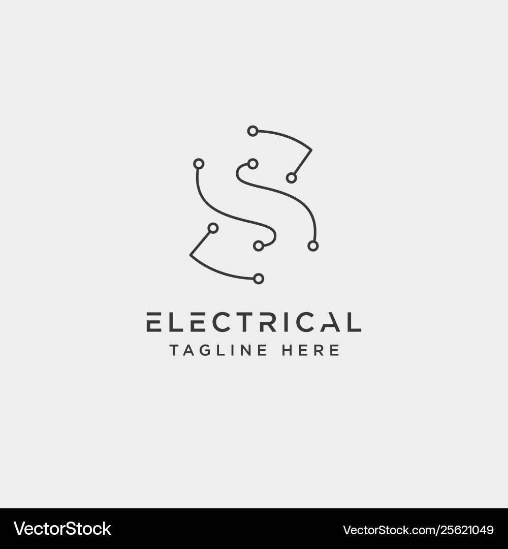Electrical Connection Logo Icon Royalty Free Vector Image