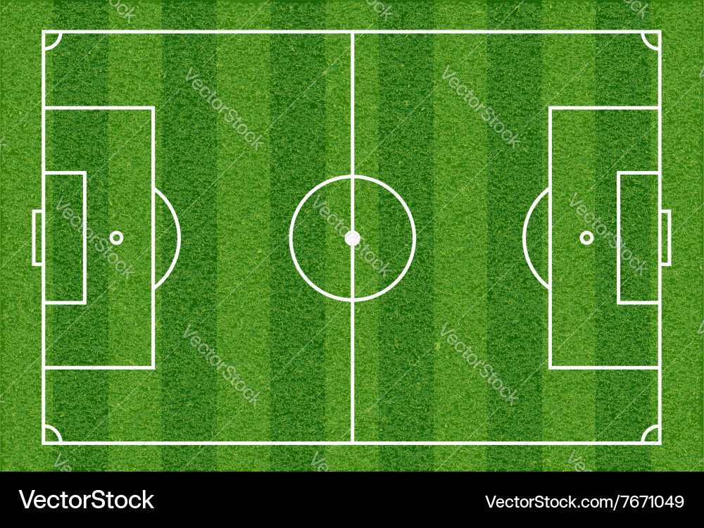 Football field top view Royalty Free Vector Image