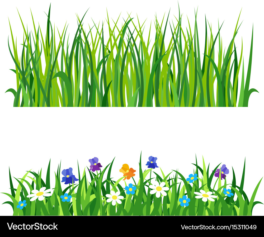 Green grass nature design elements Royalty Free Vector Image